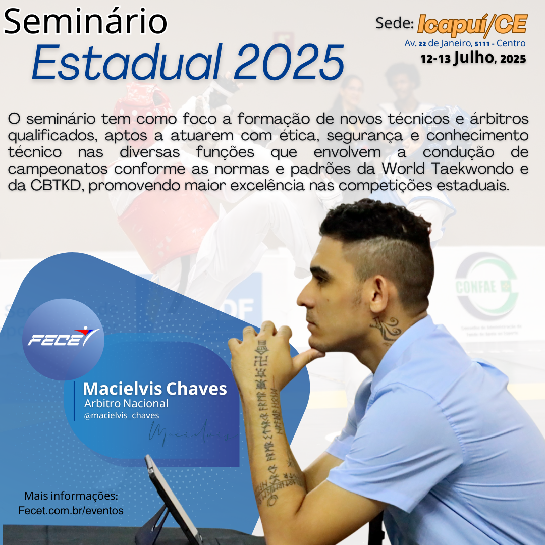 🥋 Seminário Estadual de Técnicos e Árbitros – FECET 2025 – Federação ...
